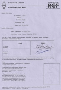 New-look Foundation Licence Certificate | Essex Ham