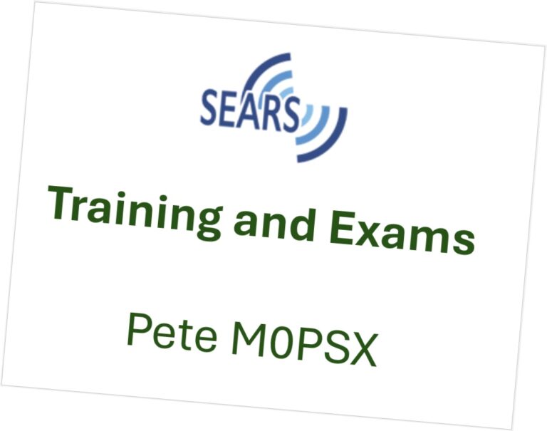 SEARS: Exams and Training Talk | Essex Ham